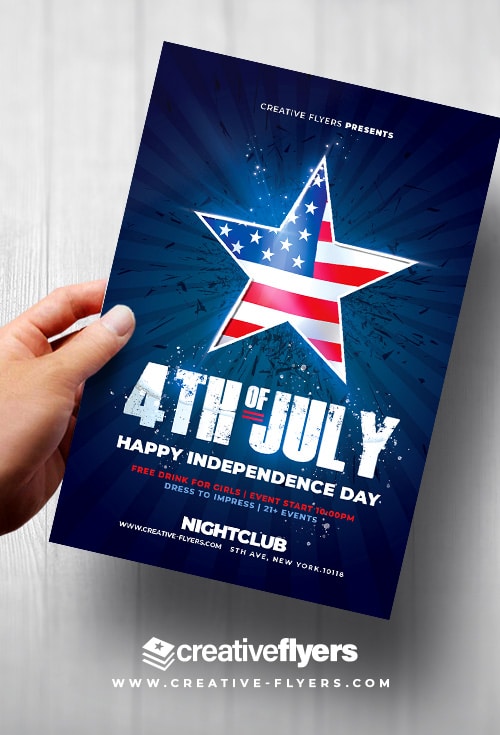 Independence Day | 4th of july Flyers PSD - CreativeFlyers