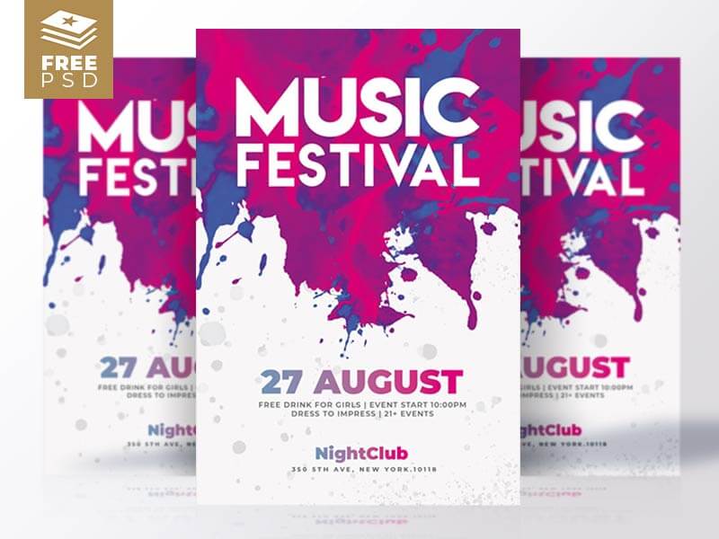 Music Festival Flyers | PSD templates - CreativeFlyers