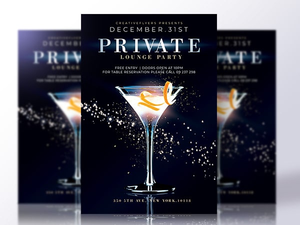 Private Party Flyer Template to Print - Creative Flyers