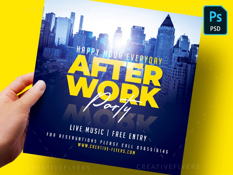 After Work Party Flyer Template | Photoshop PSD - Creative Flyers