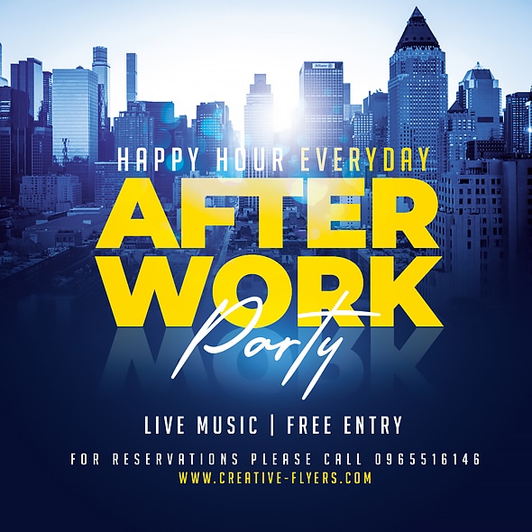 After Work Party Flyer Template | Photoshop PSD - Creative Flyers