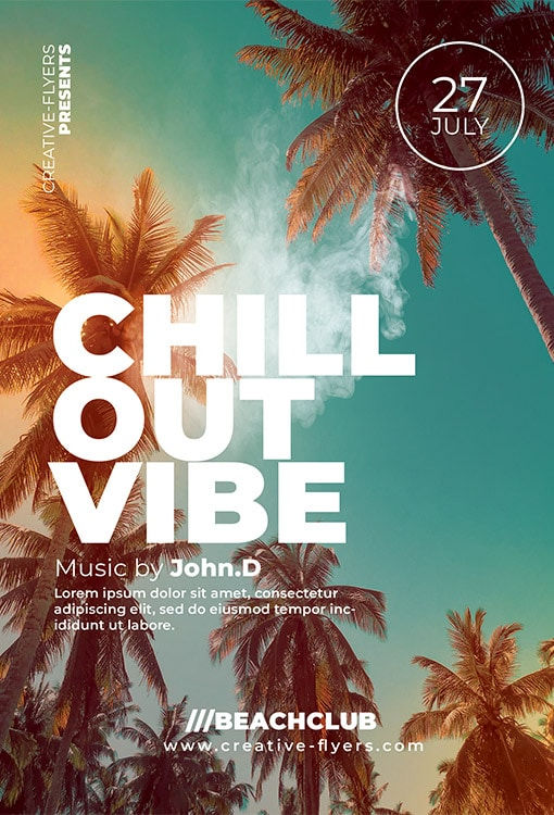 Chillout Party Flyer Template | Photoshop PSD - Creative Flyers