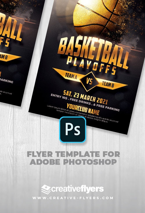BasketBall Playoffs Flyer Template - Creative Flyers