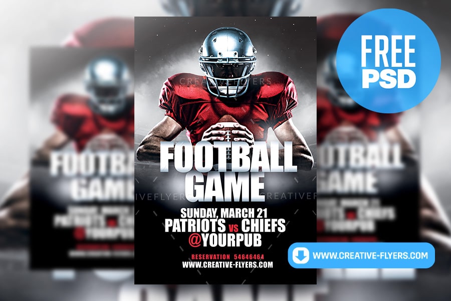 American Football Game Flyer Template | Creative Flyers