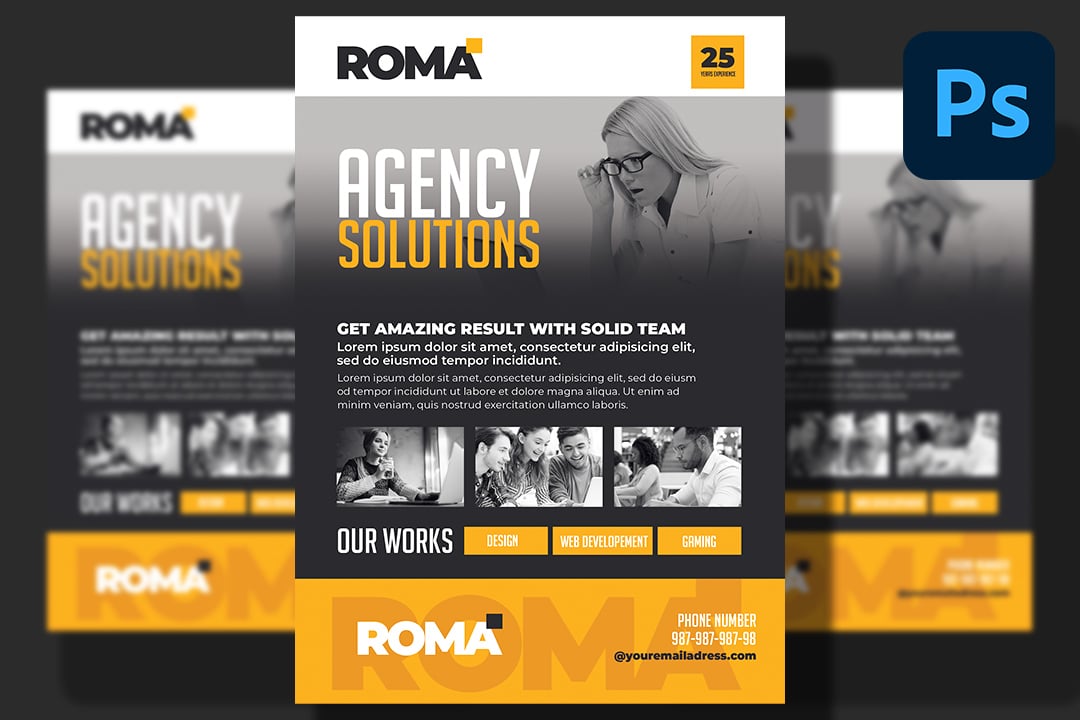 flyer Template for development agency - Creative Flyers