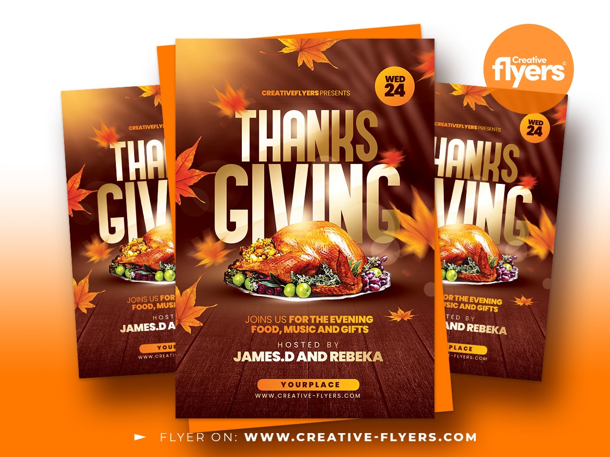 Thanksgiving Flyer Invitation to Download - Creative Flyers
