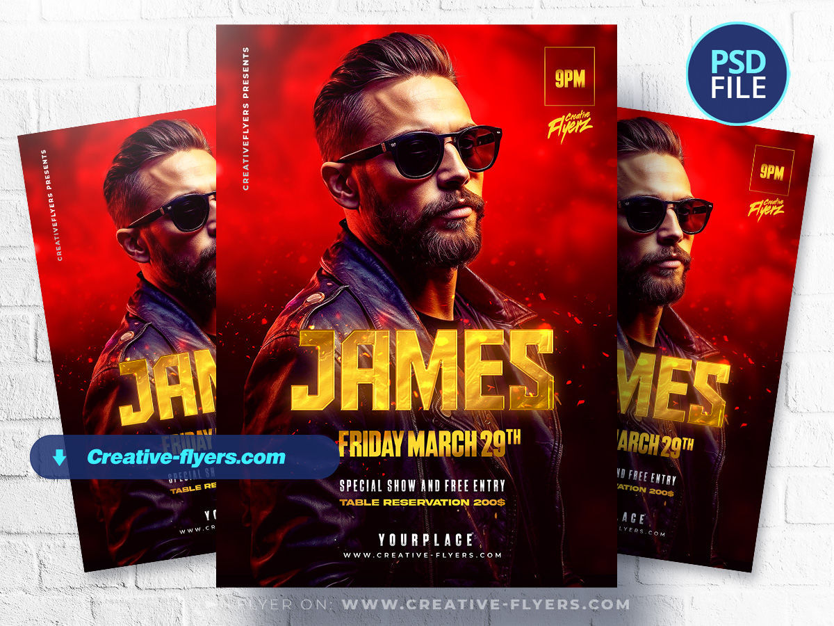 Dj Party Flyer Design for Photoshop - Creative Flyers
