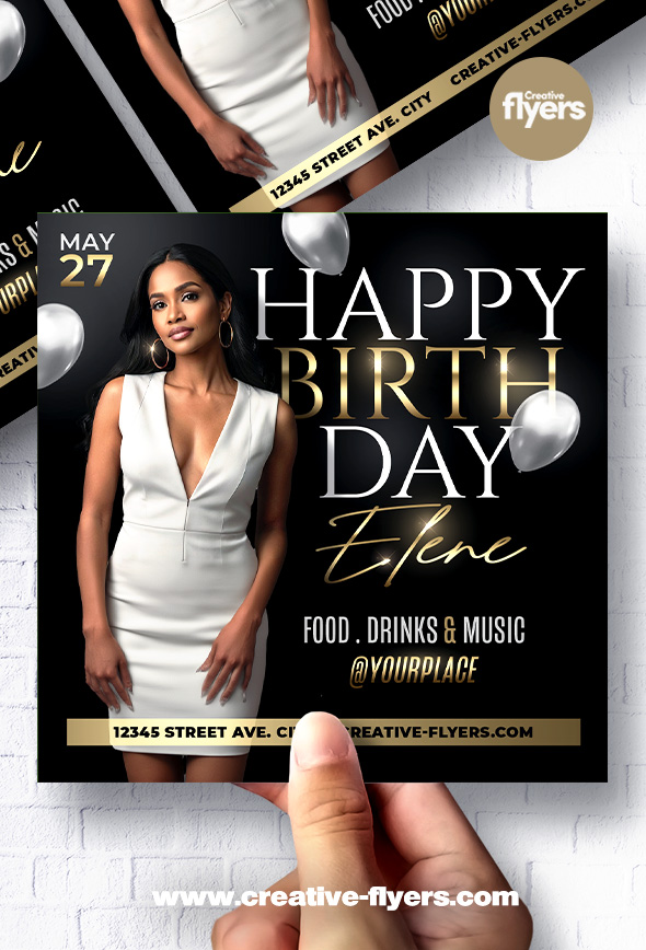 Editable Birthday Invitation Flyer to Download - Creative Flyers