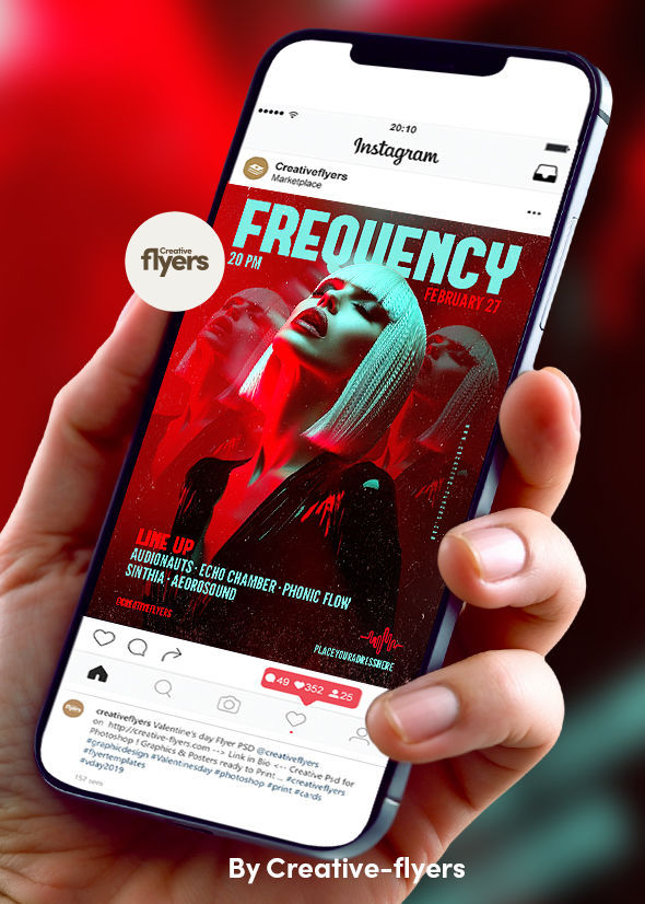 Electro Poster Design with Customizable Layers - Creative Flyers